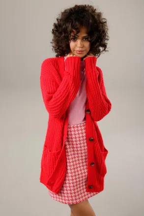 Aniston Strickjacke mit kunstvollem Strickmuster