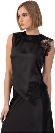 Kocca Femme, Tops, Noir, Taille: 40 FR Haut Chic Cintr&eacute;e Angulaire