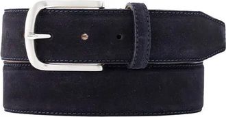 Lindenmann Herren Gürtel blau Veloursleder