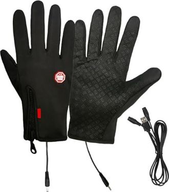 Generic Fyrdyn Gants chauffants pour temps froid | Gants &eacute;lectriques pour homme et femme | Gants chauffants USB &eacute;tanches | Gants chauffants pour voyage, cycli