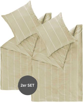 Esprit Renforc&eacute; Bettw&auml;sche HARPLINES - 2er Set 135x200 cm, Beige