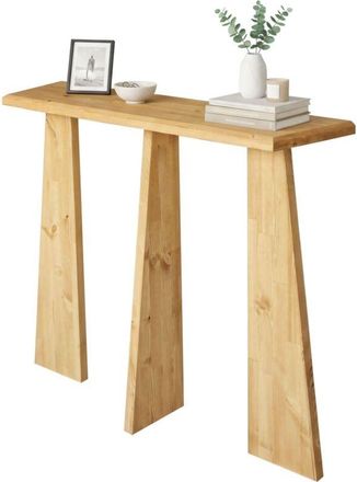 Dmora Dmora - Konsolentisch Dflamign, Ausziehbarer Mehrzwecktisch, Eingangskonsole, Regal mit Erweiterungen, 100x28h83 cm, Eiche