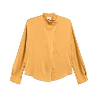 Forte_Forte Amber Yellow High Neck Shirt - - Blouses & Shirts - Damen - Gelb - L