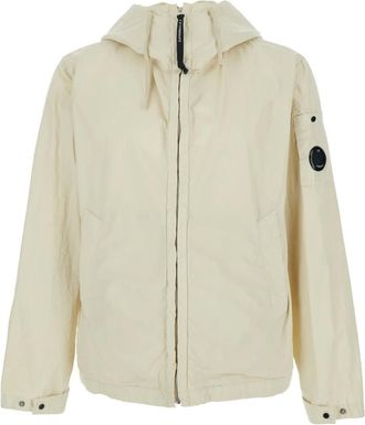 C.P. Company C.p. Company, Homme, Sport, Beige, Taille: M Micro-Reps Hooded Lens Jacket