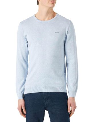 s.Oliver Herren 2040664 Pullover, 50W0 blau, S