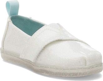 Toms Mädchen Classic Alpargata Flacher Slipper, White Confetti Coated Glitter, 22 EU