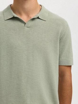 Selected Poloshirt SLHMATTIS SS KNIT SUN OPEN POLO NOOS