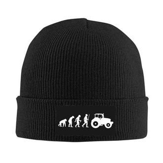 Generic Doux Tricot&eacute; Bonnet, &Eacute;volution de lhomme Agriculteur, Unisexe Chapeau Tricot&eacute;, Bonnet Chapeau Tricot pour Femme, Ski, Sports