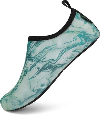 Saguaro Badeschuhe Herren Schnell Trocknend Aquaschuhe für Damen Leicht Bequeme Wassersportschuhe Unisex rutschfest Schwimmschuhe, Water Grün 46/47 EU