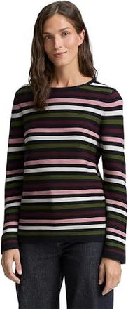 Tom Tailor 1016350 Pull-Over, 38575-Colourful Ottoman Knit, M Femme