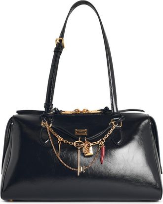 Dolce & Gabbana Sac &agrave; main Lear noir Vittoria