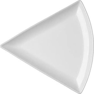 Holst Porzellan PL 19 Porzellan Platte 21 cm Dreieck Weiß 21,5 x 21,5 x 2 cm 6 Stück