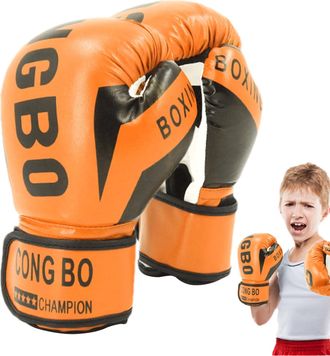 Generico Boxhandschuhe f&uuml;r Kinder: Boxhandschuhe f&uuml;r Kinder, 170 g, atmungsaktive F&auml;ustlinge, Kampftrainingsausr&uuml;stung, bequemer Schutz f&uuml;r die H&auml;nde, langlebi
