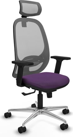 Piqueras y Crespo Stuhl Home Office Cilanco mit 2D-Armlehnen, h&ouml;henverstellbarer Lendenwirbelst&uuml;tze und Kopfteil, h&ouml;henverstellbar und neigbar. Ausgestattet mit 3 Posit