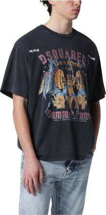 Dsquared2 Homme, Tops, Noir, Taille: M Rock Wash Iron Fit T-Shirt