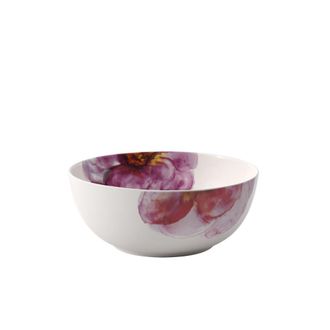 Villeroy & Boch Rose Garden Sch&uuml;ssel Rund, Porzellan Schale Wei&szlig;, F&uuml;llmenge 2500 Ml, Mikrowellensicher Und Sp&uuml;lmaschinenfest