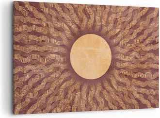 Arttor Wandbilder Dekoration Wohnzimmer Sonne Jahrgang Boho Bilder auf Leinwand 120x80cm Leinwandbild Schlafzimmer K&uuml;che Deko Wand Kunstdruck Art Gro&szlig; XXL Wa