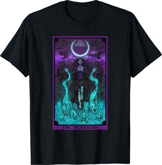 The Ghoulish Garb The Morrigan Tod Tarotkarte Gothic heidnische Hexe Triple Moon T-Shirt