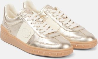 Valentino Garavani Sneakers Upvillage aus Metallic-Leder