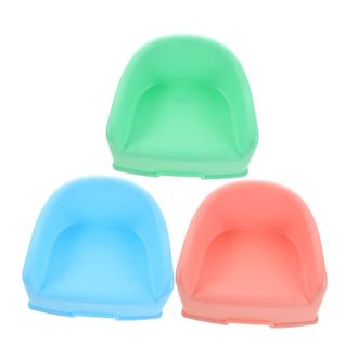 DOITOOL 3 Stück Teiliges Hocker aus Robustem Kunststoff Rutschfester Tritthocker für Kleinkinder Vielseitiger Toiletten Duschhocker in Blau und Grün Leicht un