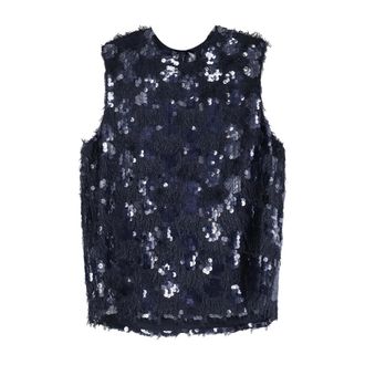 Semicouture &Auml;rmellose Oberteile - - Tops - Damen - Blau - XS