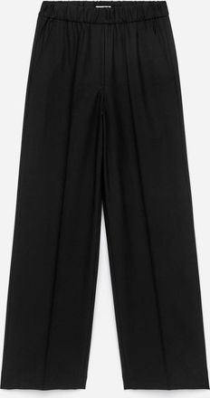 Arket Elegante Hose Mit Elastikbund -Schwarz