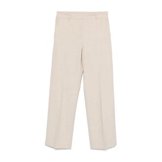 Antonelli Wei&szlig;e Hose Twill Gewebe Stretch Design - - Trousers - Damen - Wei&szlig; - L