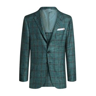 Kiton Karierte- einreihige Jacke - - Jackets - Herren - Gr&uuml;n - 4XL