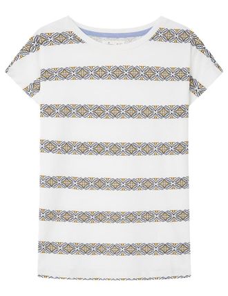 Springfield Herren Short Sleeve Tshirt with AOP Kurzarm Shirt, BEIGE, M