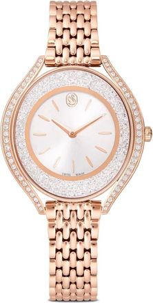 Swarovski Femme, Accessoires, Rose, Taille: ONE Size Montre bracelet or rose et cristaux