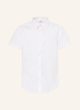 s.Oliver S.Oliver Red Kurzarm-Hemd Slim Fit weiss