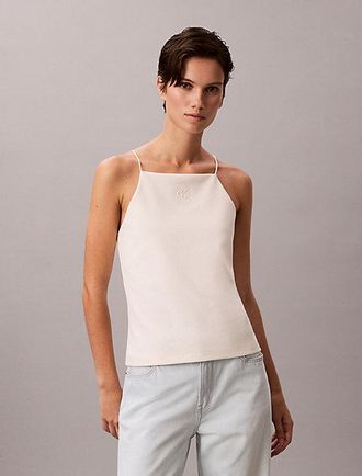 Calvin Klein Camisole Aus Milano-jersey - Tofu - Damen - XXS