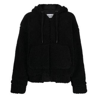 Moschino Femme, Vestes, Noir, Taille: 40 FR Veste Puffer en Laine Noire