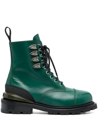 Toga Archives bottines en cuir - Vert