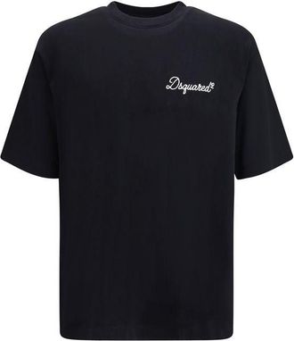 Dsquared2 Dsquared&sup2; Schwarzes Baumwoll-T-Shirt