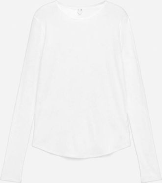 Arket Durchsichtiges Baumwolloberteil -Wei&szlig;