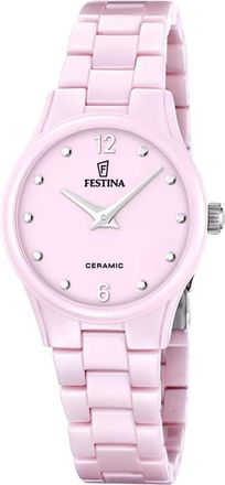 Festina unisex, Accessoires, Rose, Taille: ONE Size Montre Ronde en C&eacute;ramique