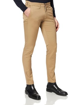 Edwin Jagger Herren 85 Chino Hose, Beige (gespült), 38W / 32L