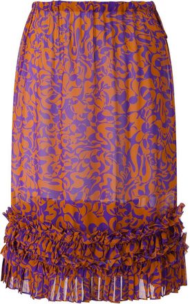 Dries Van Noten Midirock Scotts mit Muster