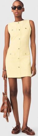 Maje Kurzes Tweedkleid - Gelb - Maje