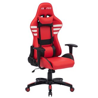 RayGar RG-PRO Gaming-Stuhl mit hoher R&uuml;ckenlehne, Racing-Stil, PU-Kunstleder, ergonomisches Design mit verstellbarer Neigung, Lendenwirbelst&uuml;tze und Nackenki