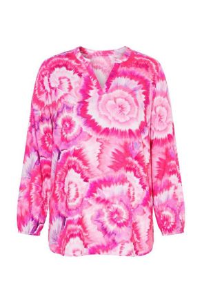 Angel Of Style Longbluse Bluse A-Linie Batik-Muster Langarm