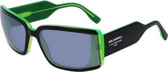 Karl Lagerfeld unisex, Accessoires, Noir, Taille: ONE Size Lunettes de Soleil en Ac&eacute;tate Noir