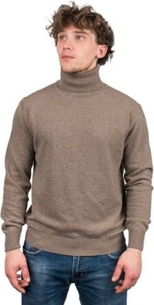 DALLE PIANE CASHMERE Col roulé en Cachemire mélangé, Made in Italy - Homme, Couleur: Vison, Taille: 3XL