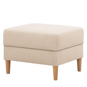 Norrwood home24 Polsterhocker Kaavi I 66 x 45 x 56cm Beige/Creme Webstoff Deran: Creme