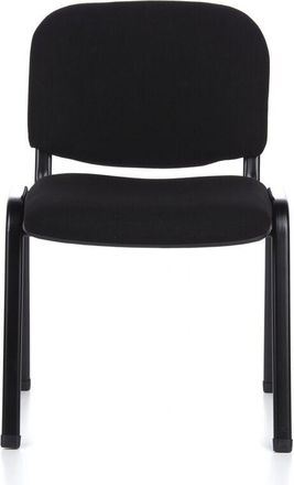 hjh OFFICE [GEBRAUCHT] Hjh Office Vierfu&szlig;stuhl Sitzgelegenheit Besucherstuhl Schwarz Stoff 4er Pack B-Ware