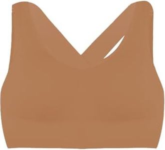 Generic Bustier Femme Soutien-gorge de Sport sans Anneau en Acier S&eacute;chage Rapide Yoga Course Fitness Sport Top Soutien-gorge Sous-v&ecirc;tements Gilet, caf&eacute;, XXL