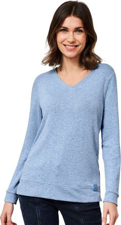Cecil Damen B318774 Langarmshirt, Tender Blue Melange, M