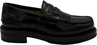 Our Legacy Black Leather Moccasin-Style Loafer With Decorativ - Gr. 38 (EU) - in Schwarz