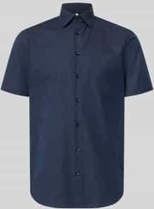 Christian Berg Regular Fit Business-Hemd aus Baumwolle mit Kentkragen